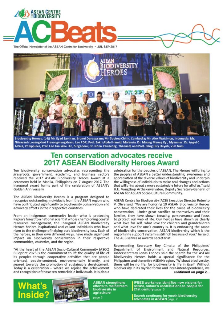ASEAN Biodiversity Outlook - ASEAN Centre for Biodiversity